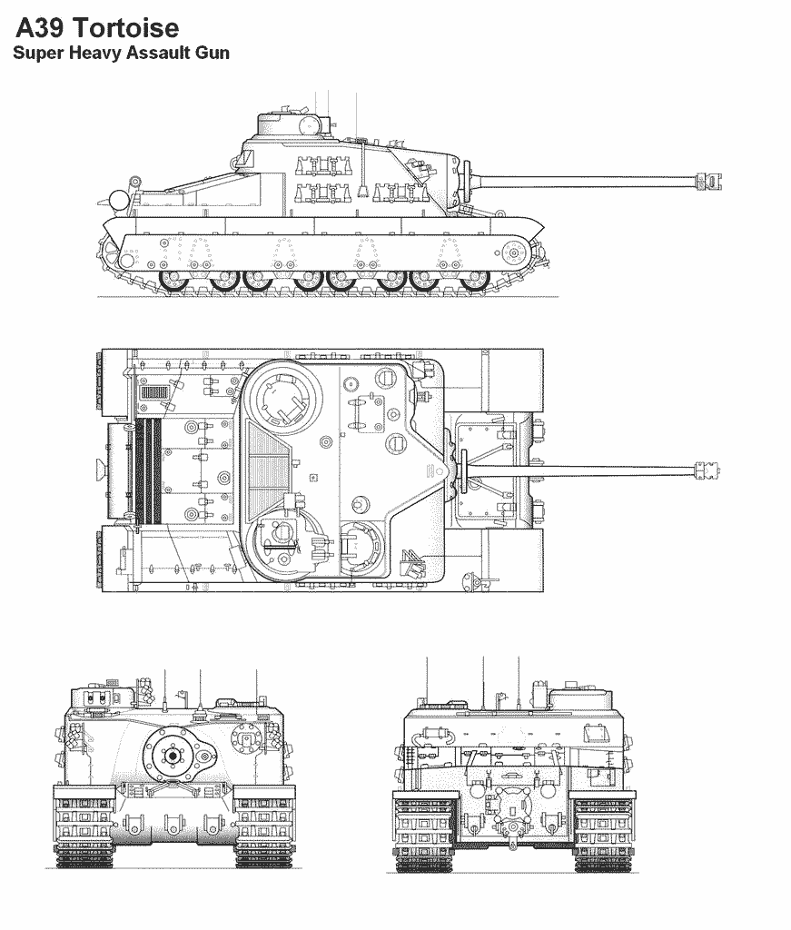 Tortoise heavy assault tank (A39) Blueprint - Download free blueprint ... Tortoise heavy assault tank (A39) Blueprint - Download free blueprint ...